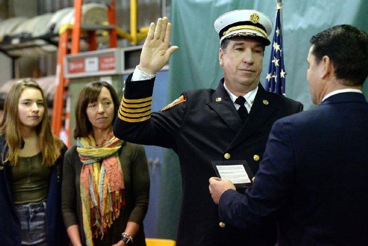 Electric Boat Fire Department holds its first traditional promotion ...
